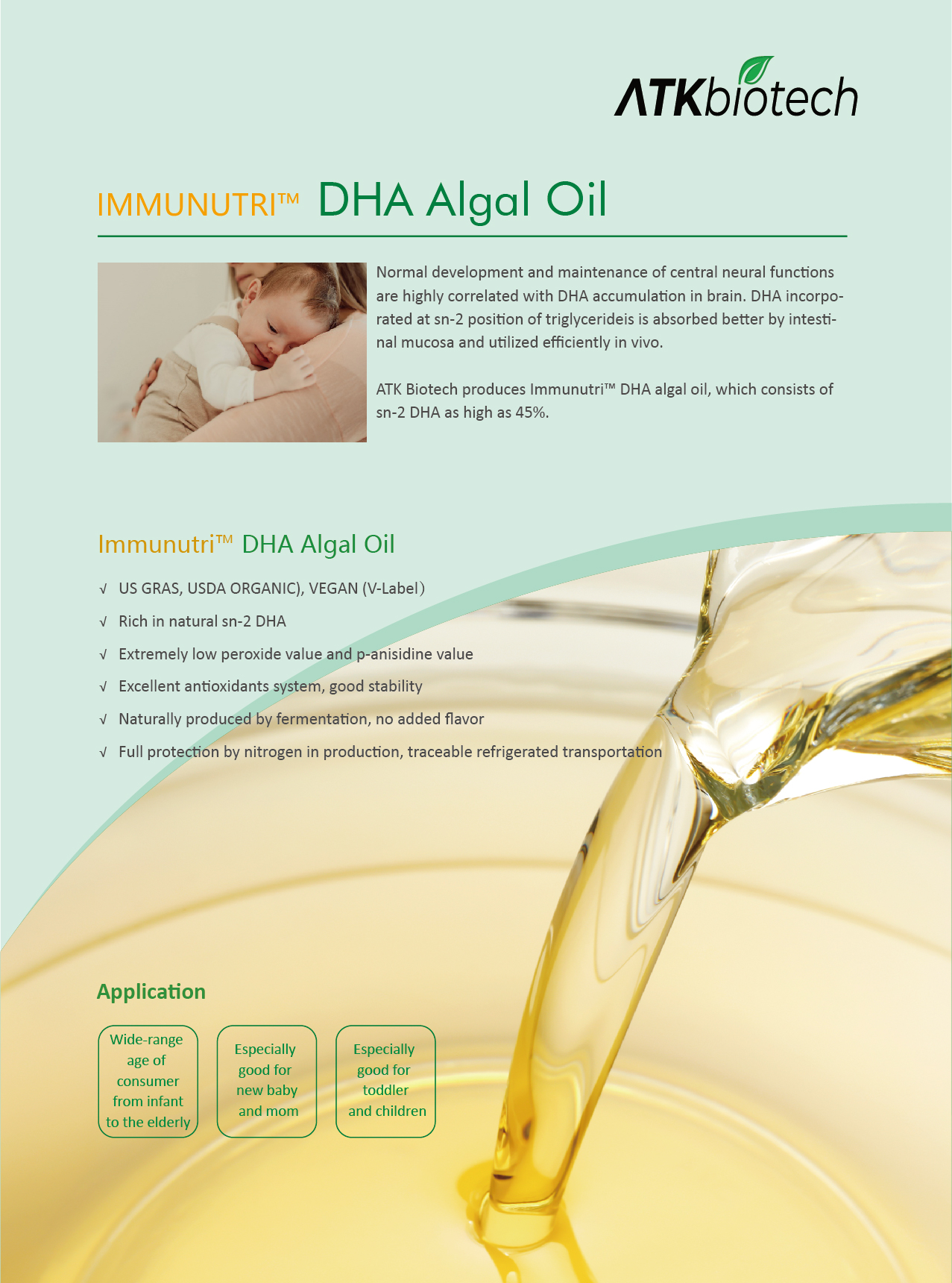 DHA Algal oil | ATK Biotech Co., Ltd | Ingredients Network